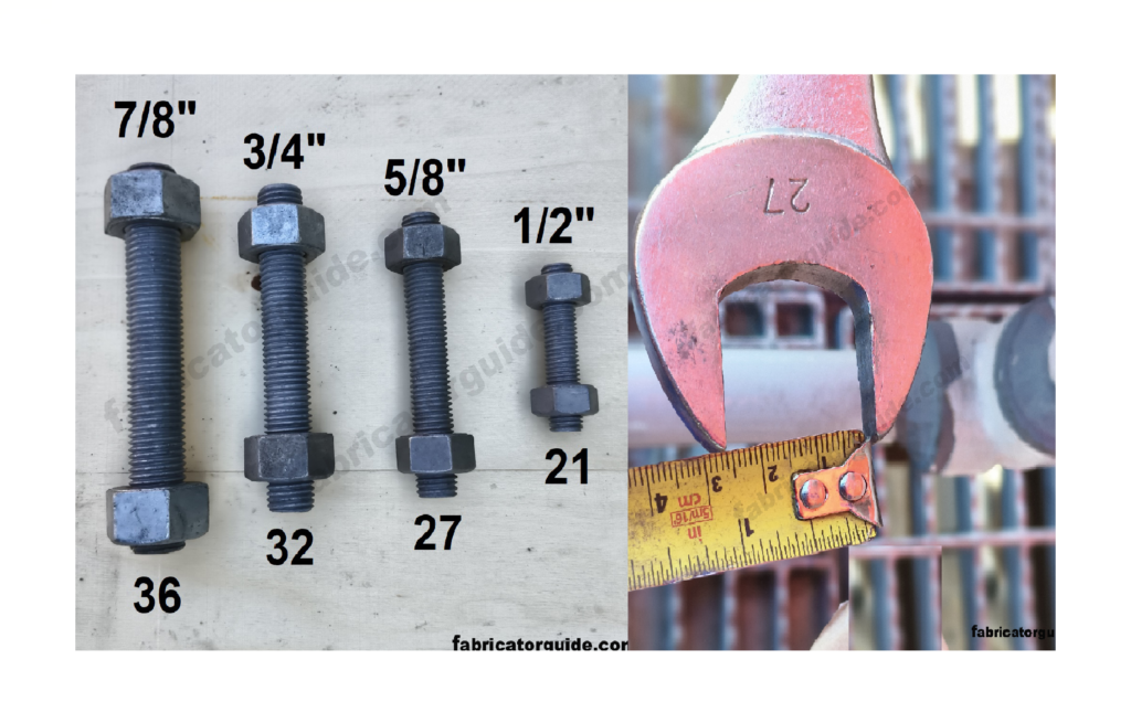 Bolt spanner size calculation formula | How to find spanner size of bolt