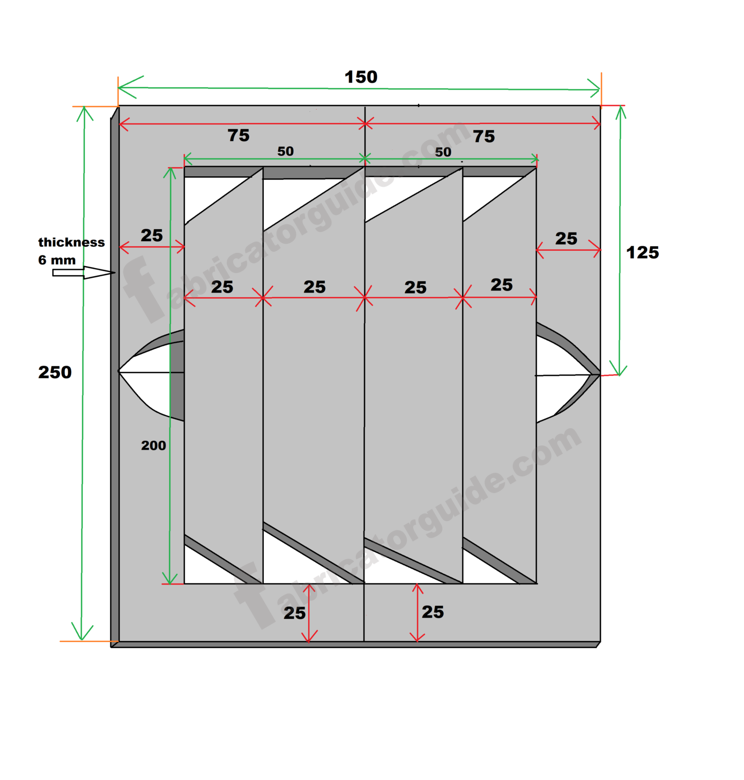 Piping vent line stiffener support layout marking