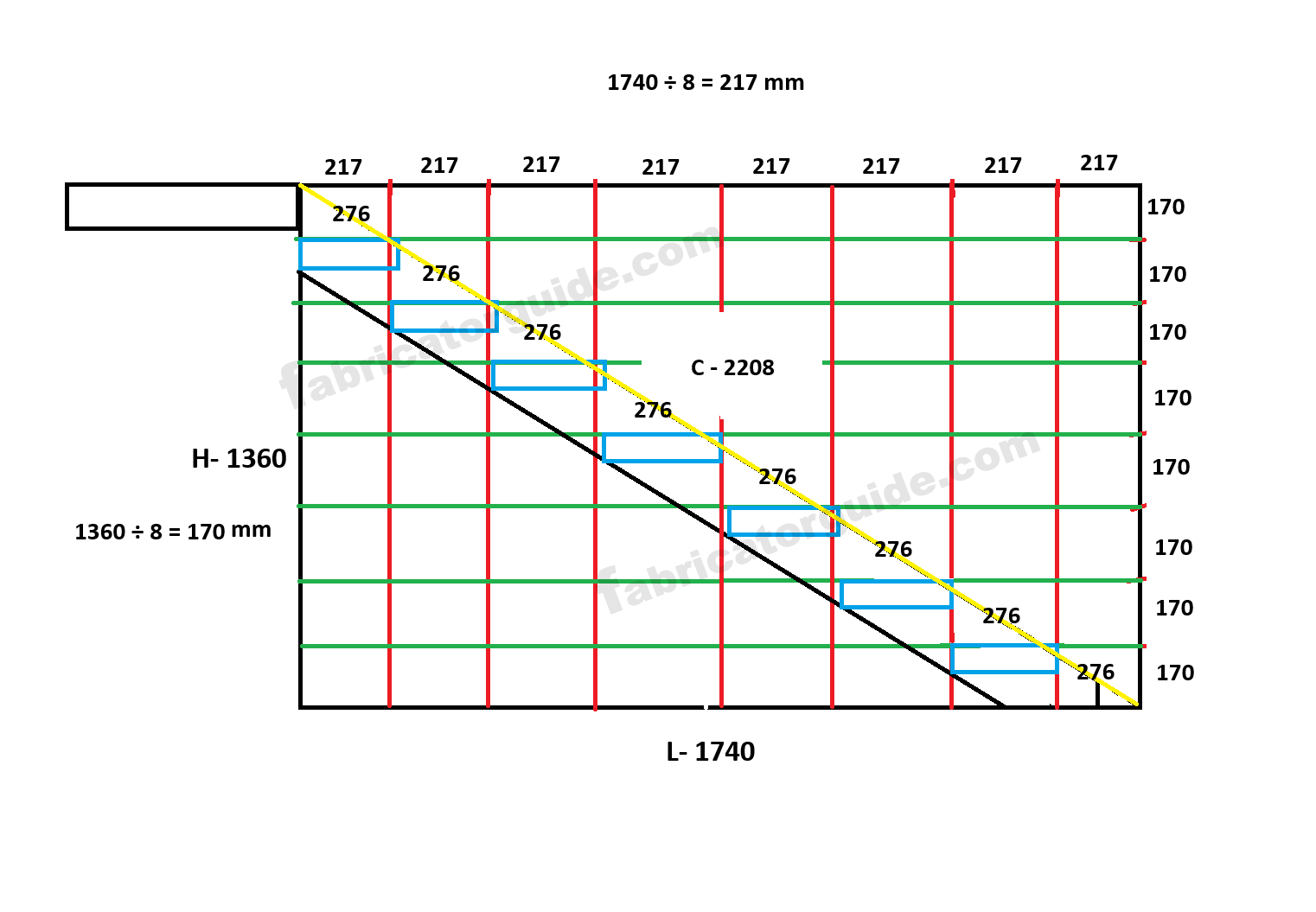 structural staircase layout marking formula | structural staircase ...