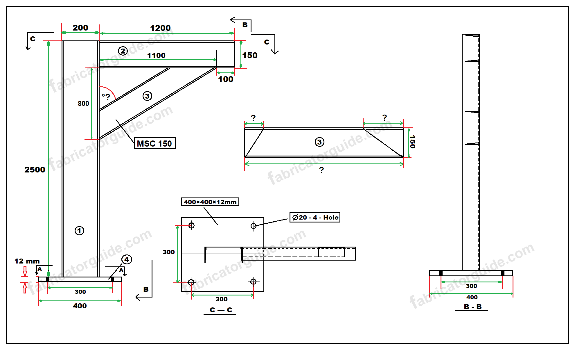 Pipe special C channel bracing support different degree calculation formula